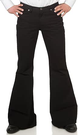 Men's Casual Retro Party 60s 70s Flares Stretch Fit Classic Trend ...