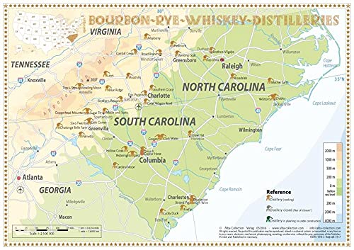 Whiskey Distilleries North Carolina and South Carolina - Tasting Map ...