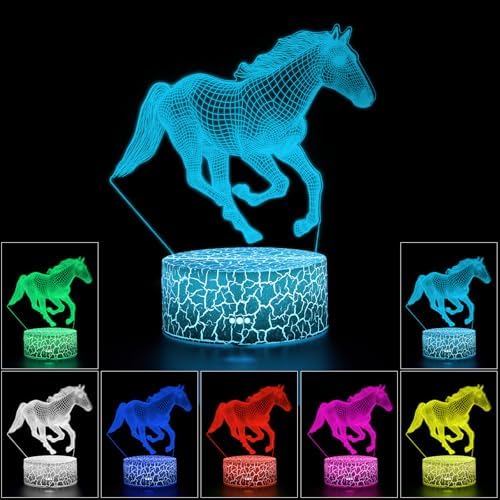 erduoduo Night Light,3D LED Lamp,7 Color Light for Christmas Gifts ...