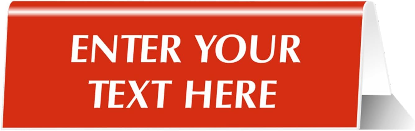 Amazon.com : SmartSign Custom V-shaped Acrylic Table Top Sign for ...