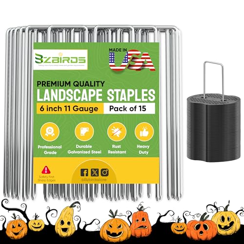 Snapklik.com : USA Made Landscape Staples 6 Inch 11 Gauge Garden Stakes ...