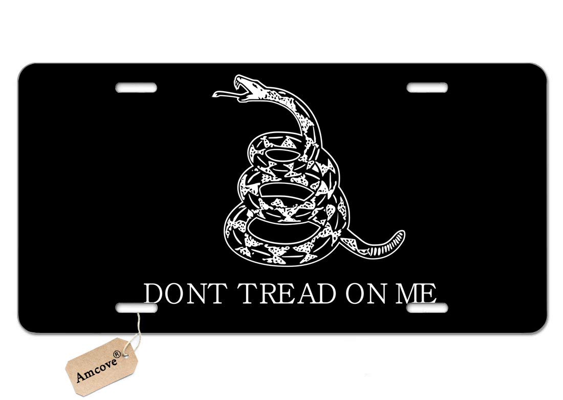 Buy Amcove Gadsden License Plate,Don't Tread On Me Decorative Car Front ...