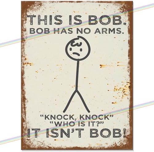Funny Bob Metal Wall sign garage shed home bar bulders yard home bar ...