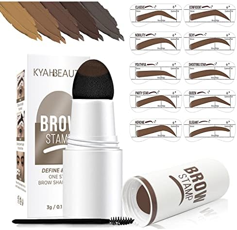 Amazon.com : Eyebrow Stamp, Eyebrow Stencil Kit and Eyebrow Brushes, Brow Stamp and 10 - Shaping ...