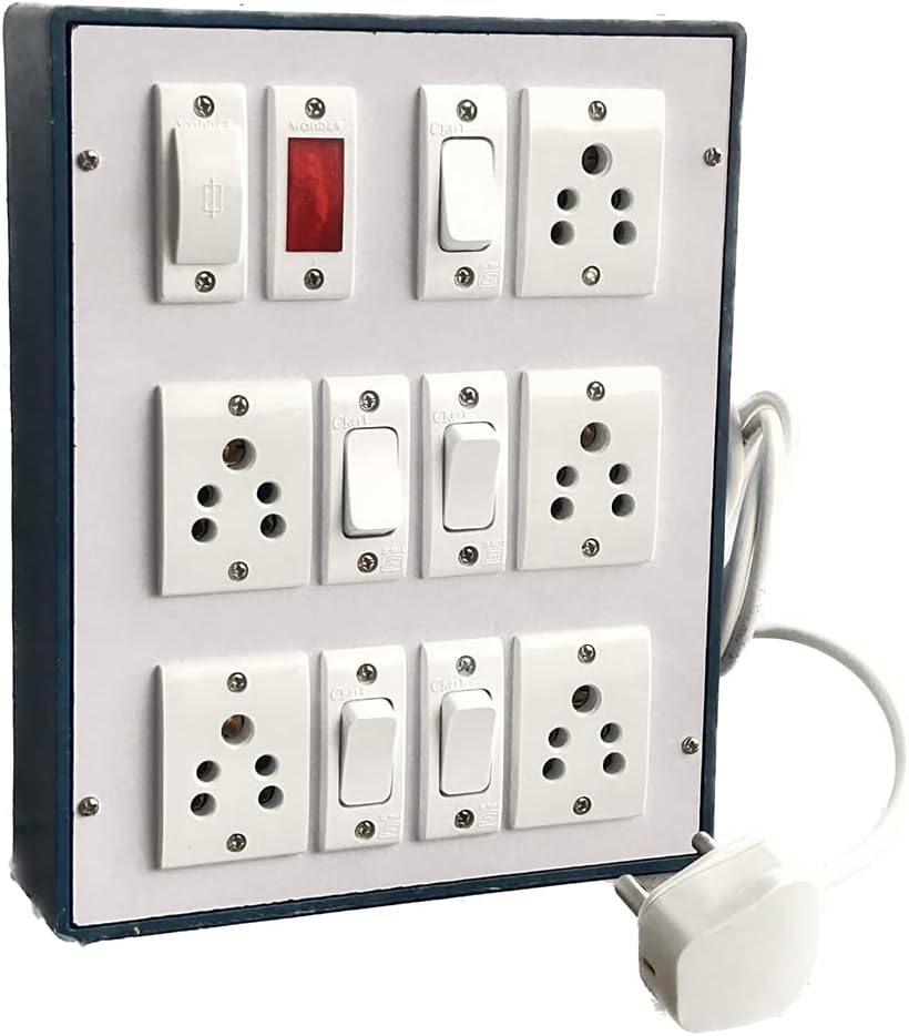 Buy Mking 5Plug 5Switch with Safety Fuse & Indicators, 0.75mm 3Core ...