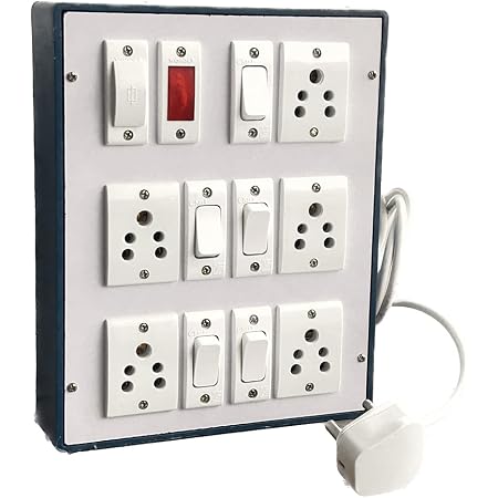 Buy Mking 5Plug 5Switch with Safety Fuse & Indicators, 0.75mm 3Core ...