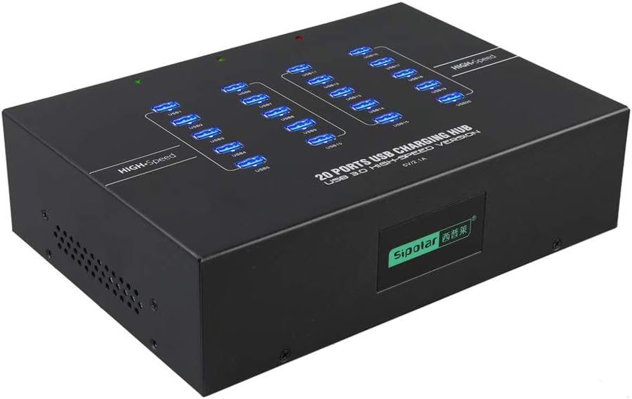 Amazon.com: 20 Port USB 3.0 Hub - 5Gbps Sync & High Speed Data Transfer ...