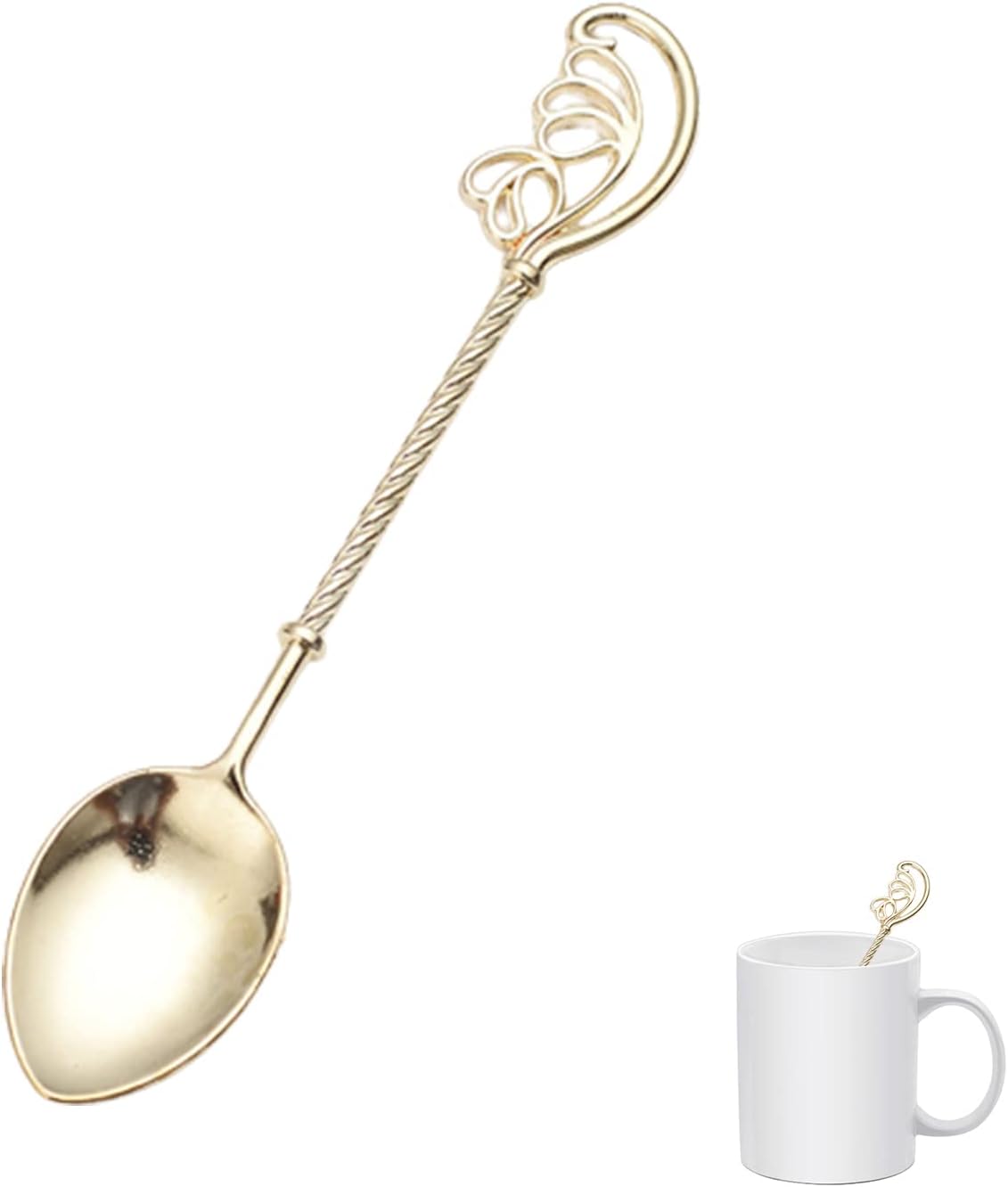 Amazon.com: Coffee Spoon Vintage Espresso Spoon Creative Carving ...