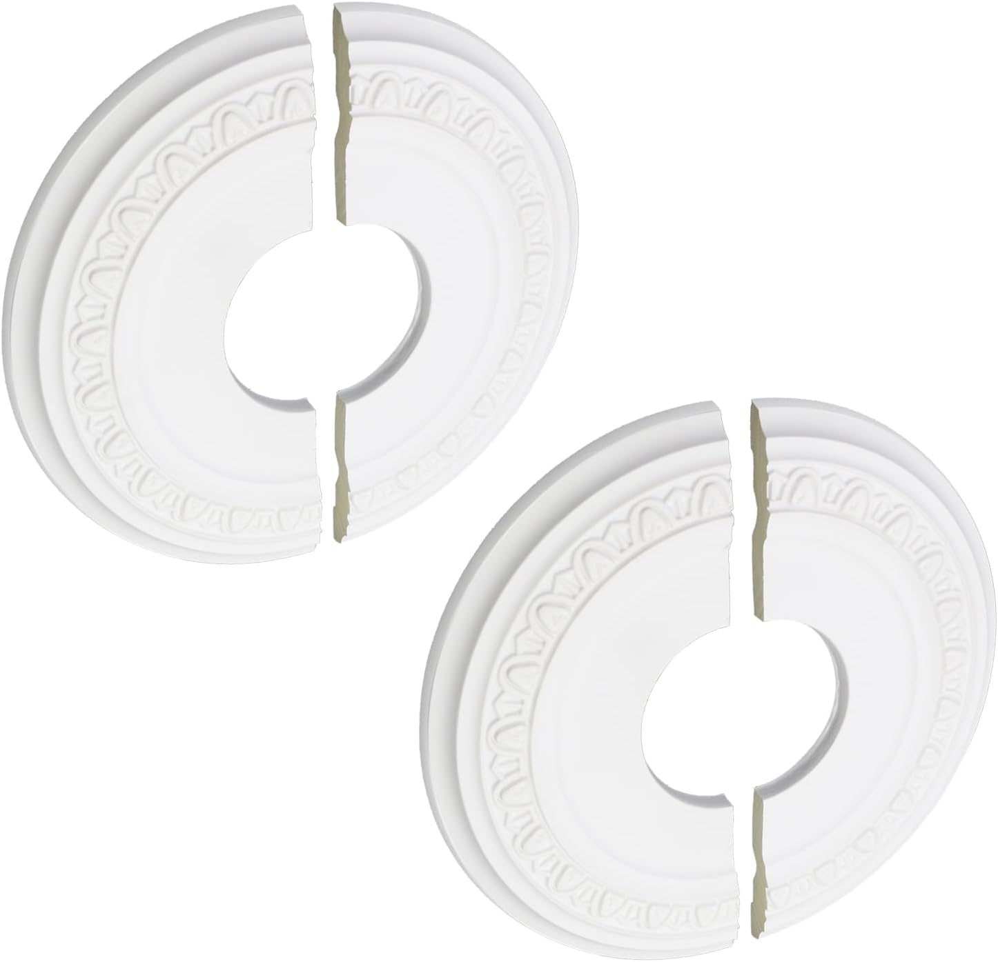 Mewutal 2pcs PU Ceiling Medallion 12"OD × 3.7"ID Round Ceiling Fan ...