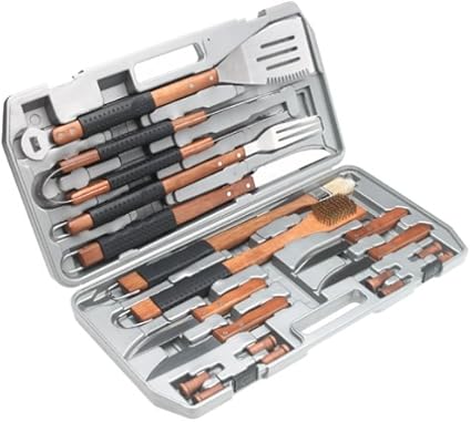 Amazon.com : Mr. Bar-B-Q 18-Piece Stainless-Steel Grill Tool Set ...