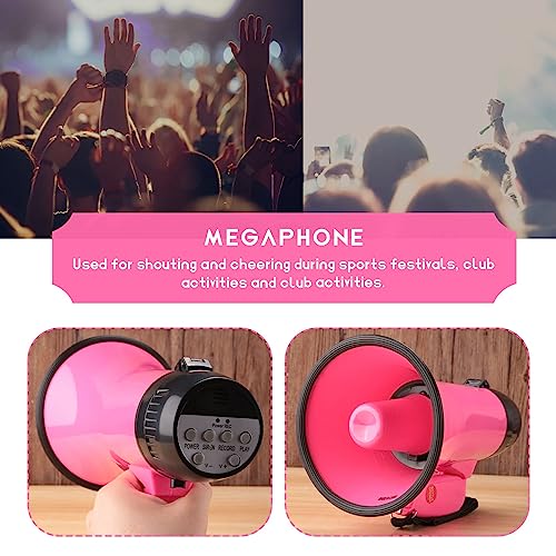 Kopinma Portable Bullhorn 25 Watt Compact Speaker PA Bullhorn with ...