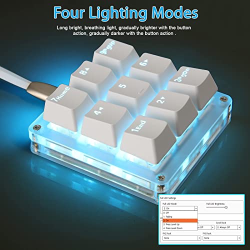 Snapklik.com : Mechanical Numpad Macro Keyboard, 9-Key Numeric Keypad ...