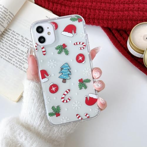 Amazon.com: RALEAVO for iPhone 12/12 Pro Christmas Case Clear Cute ...