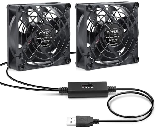 Amazon.com: GDSTIME Quiet Dual 120mm USB Fan, DC 5V Powered Fans ...