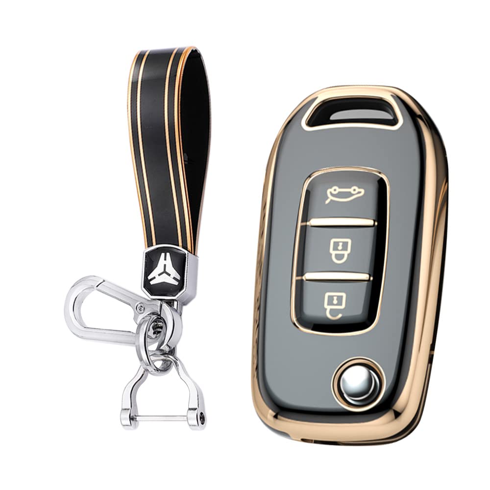 Amazon.com: KUNIO Car Key Fob Cover fit for Renault Sandero Stepway ...