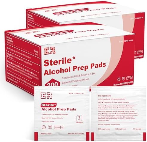 Amazon.com : Ever Ready First Aid Alcohol Prep Pads, Medium 2-Ply ...