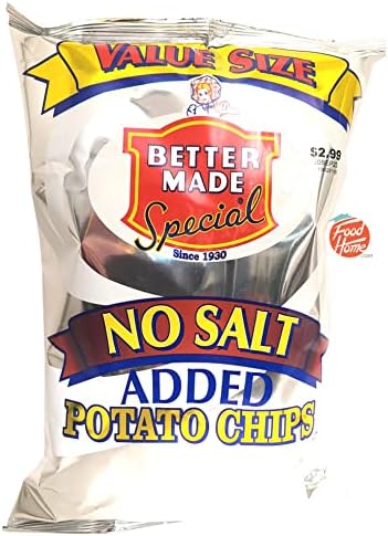 Amazon.com: Better Made Special no salt added potato chips, 5-ounce bag