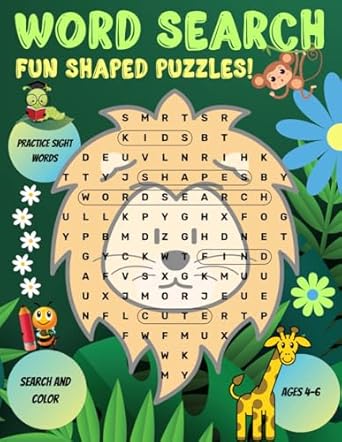 WORD SEARCH FOR KIDS AGES 4-6: FUN & EDUCATIONAL PUZZLES IN THE SHAPES ...