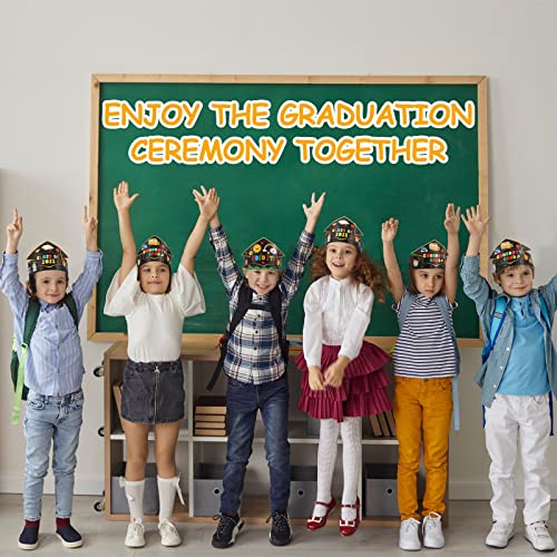 Lincia 60 Pcs Graduation Paper Caps Crowns Kindergarten Preschool Grad ...