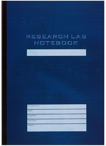 Amazon | LABORATORY NOTEBOOK（スタンダード版） 200頁版・黒 A4 5mm方眼、通し番号付 | ノート | 文房 ...