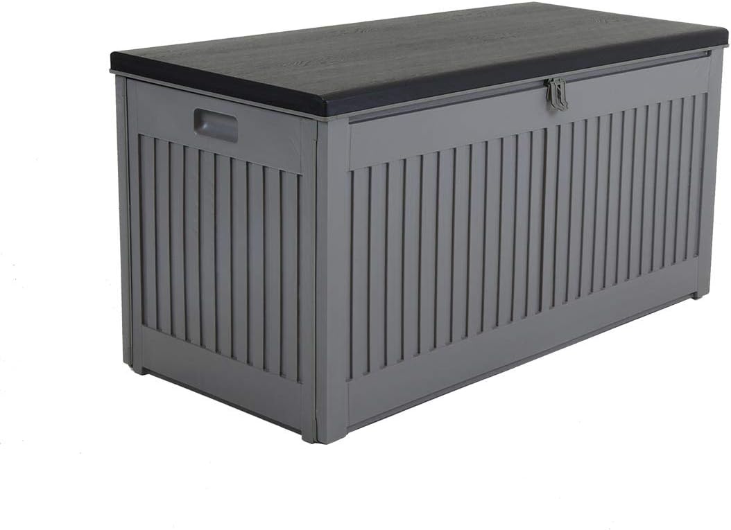 Charles Bentley 270L Outdoor Garden Plastic Storage Box, 109 x 51.3 X ...