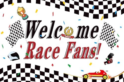 Amazon.com : Alltten 6x4ft Welcome Race Fans Backdrop Racing ...