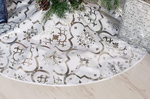 Yueshop Christmas Tree Skirt Long Snow Plush Christmas Tree Skirt Base ...