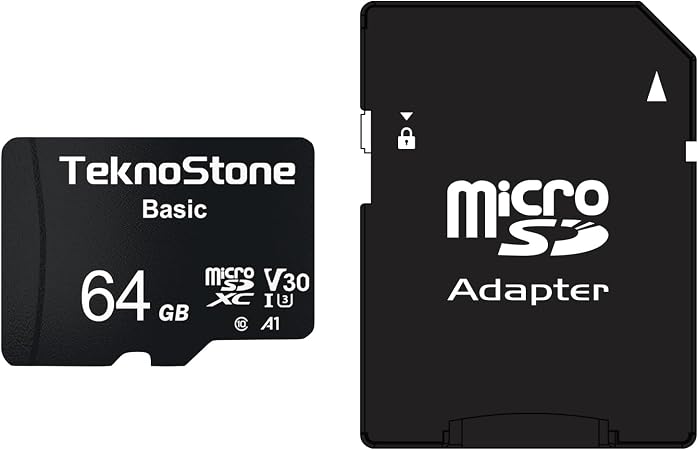 Amazon.com: TEKNOSTONE Basic 64GB Micro SDXC Memory Card with Adapter ...