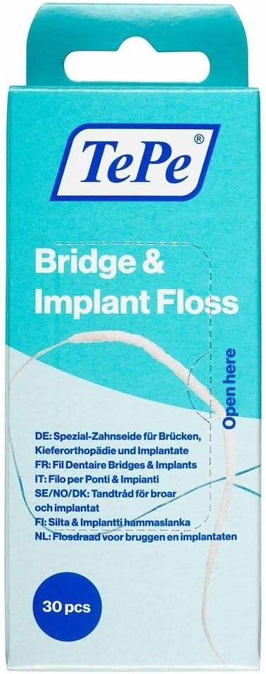 Amazon.com: TePe Bridge and Implant Floss for Dental Implants, Bridges ...