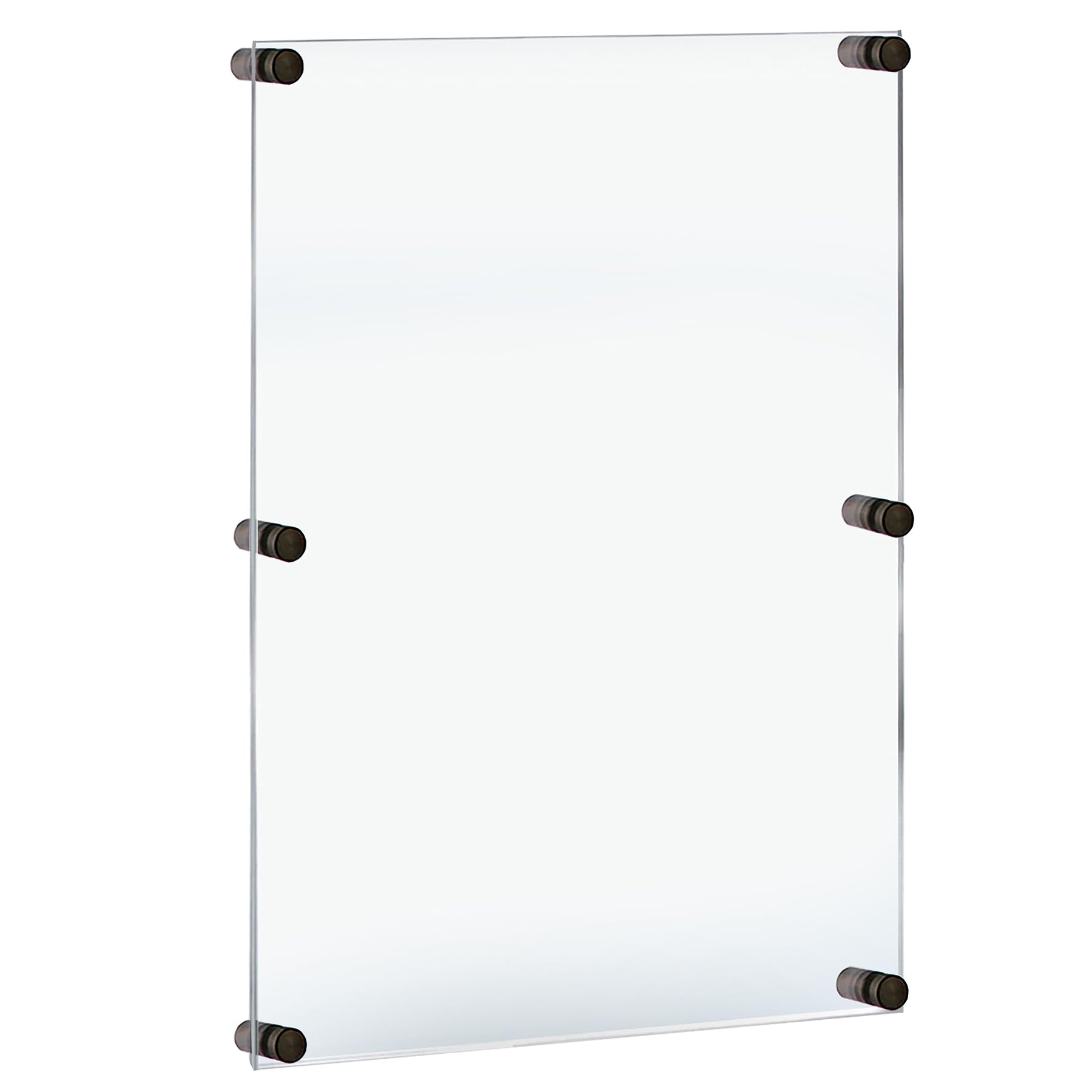 Snapklik.com : Azar Displays 105540-BLK Acrylic Floating Double Panel ...
