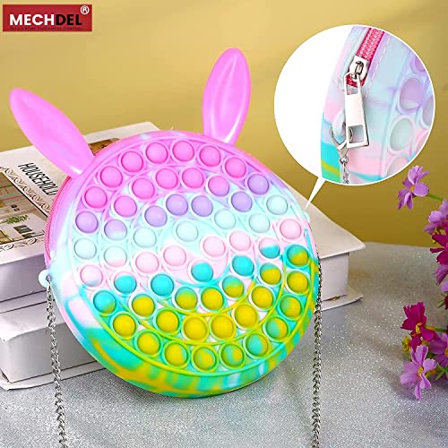 Mechdel Pop It Fidget Toy Shoulder Bag, Fidget Purse Push Bubble Fidget ...