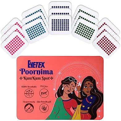 Eyetex Pallavi Sticker Kumkum (Round), P8 - Black, 20 Flaps, : Amazon ...