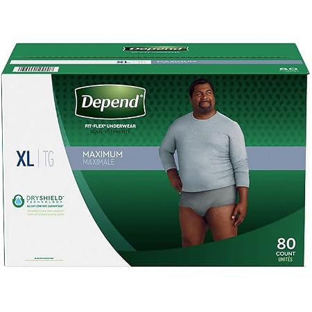Amazon.com: Depend Fit-Flex Large Maximum Absorbency Underwear for Men ...