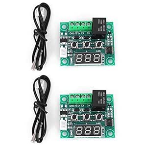 2 Pcs Electronic Thermostat Controller, W1209 Dc 12v Digital Temperature Control Module Digital ...