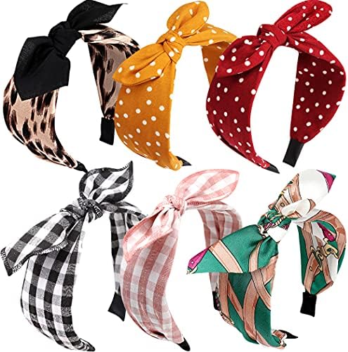 Amazon.com : eyxformula 6 Pcs Colorful Headbands, Fashion Floral Polka ...