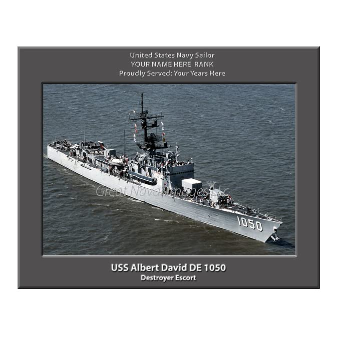 Amazon.com: USS Albert David DE-1050 Personalized United States Navy ...