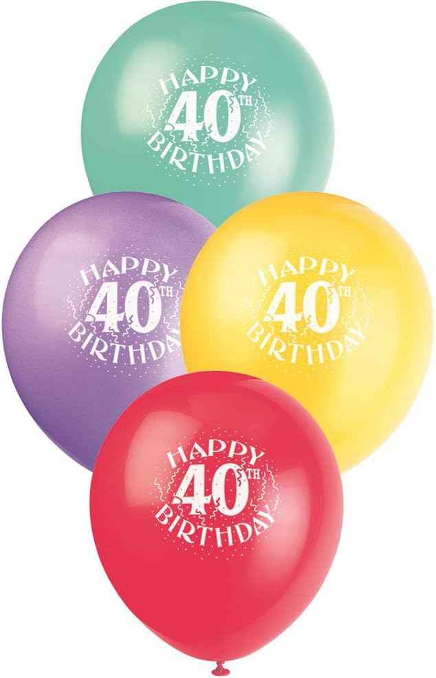 Amazon.com: Happy 40th Birthday 6 Count Balloons : Toys & Games