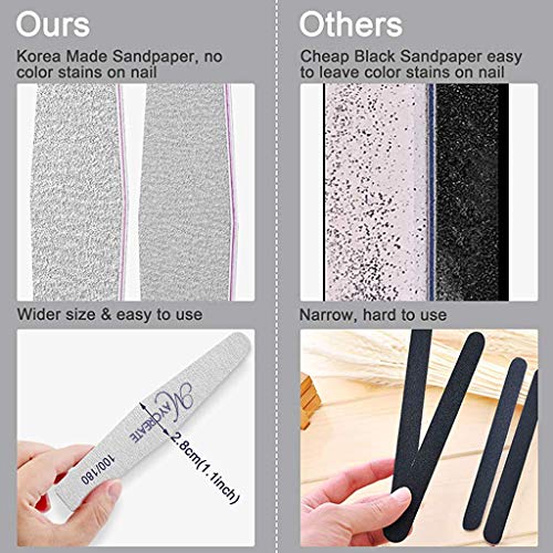 MAYCREATE 20PCS Nail Files Shaper Professional File Set Curved ...