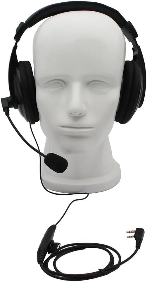 Amazon.com: Two Way Radio Overhead Headsets Headphones with Boom Mic is ...