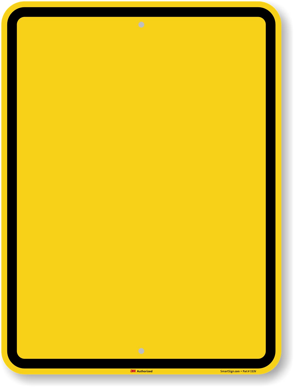 SmartSign 24 x 18 inch Blank Metal Sign with Border, 80 mil Aluminum ...