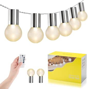 Amazon.com: HelloDot - Silver Bell String Lights Globe Fairy Lights ...