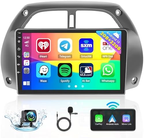 Amazon.com: Roinvou 2+32G Android Auto Radio for Toyota RAV4 2000-2003 ...