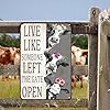 Amazon.com: Crazysign Vintage Cow Decor Sign Live Like Someone Left The ...