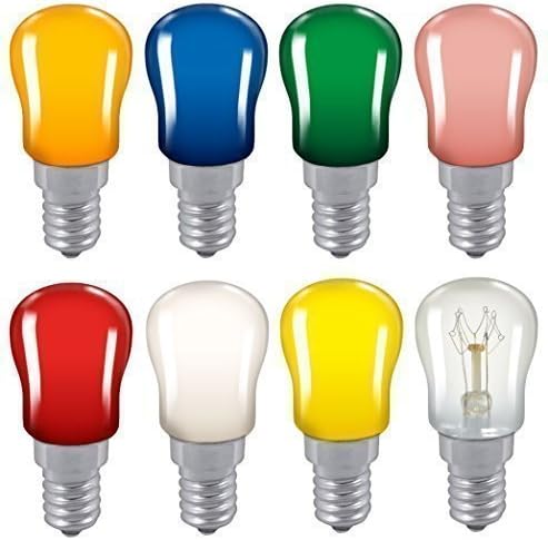2X Coloured Pygmy 15W SES E14 Small Edison Screw Cap Colour Light Bulb ...
