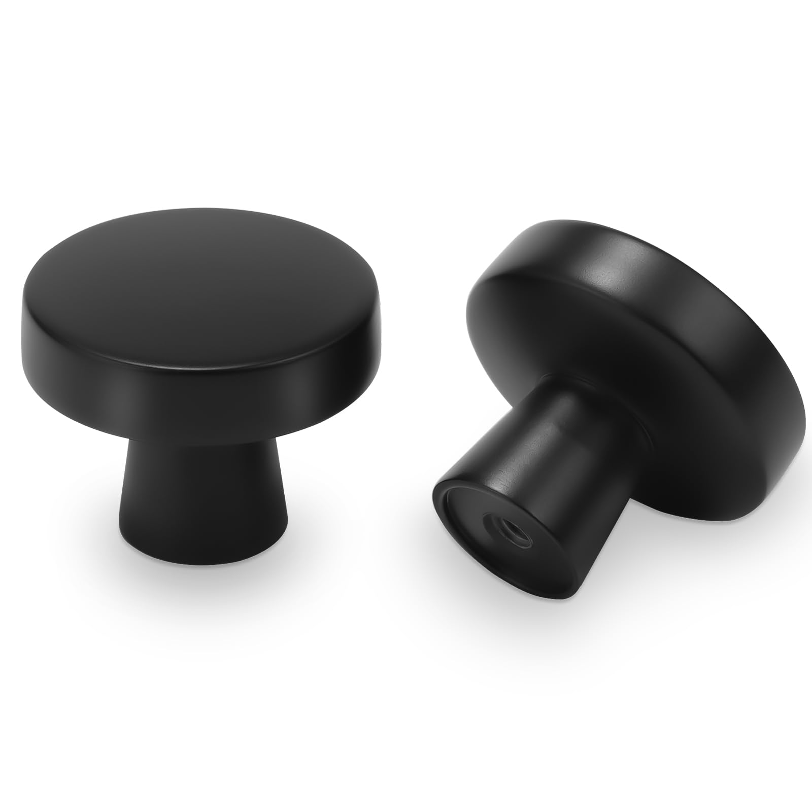 Snapklik.com : POVEFONK 10 Pack Matte Black Kitchen Cabinet Knobs