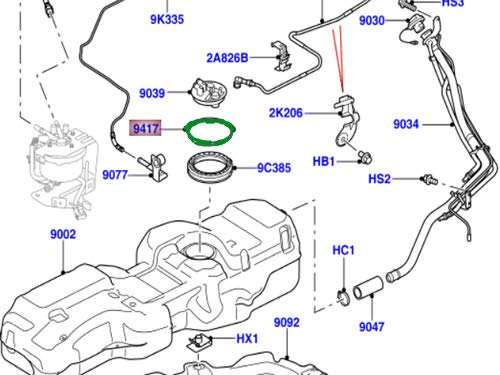 LAND ROVER Junta de bomba de combustible Range Rover LR2 LR3 LR4 Sport ...