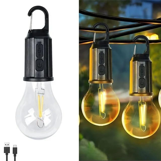 YOTECI Rechargeable Camping Hanging Bulb Light (Pack of 3 ...