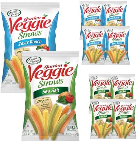 Amazon.com : Sensible Portions Veggie Straws, Zesty Ranch Flavor ...