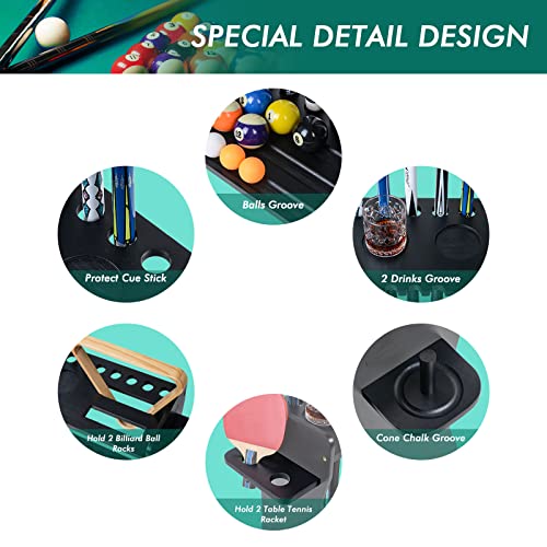 Snapklik.com : Pool Stick Holder Floor Stand, 2-in-1 Pool Cue Rack ...