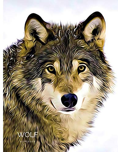 Wolf Notebook Journal: Stunning Composition College Ruled Lined Blank ...